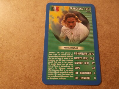 FRANCESCO TOTTI, 2006 TRADING FOOTBALL ROOKIE CARD, COLLECTOR (JT29) | eBay