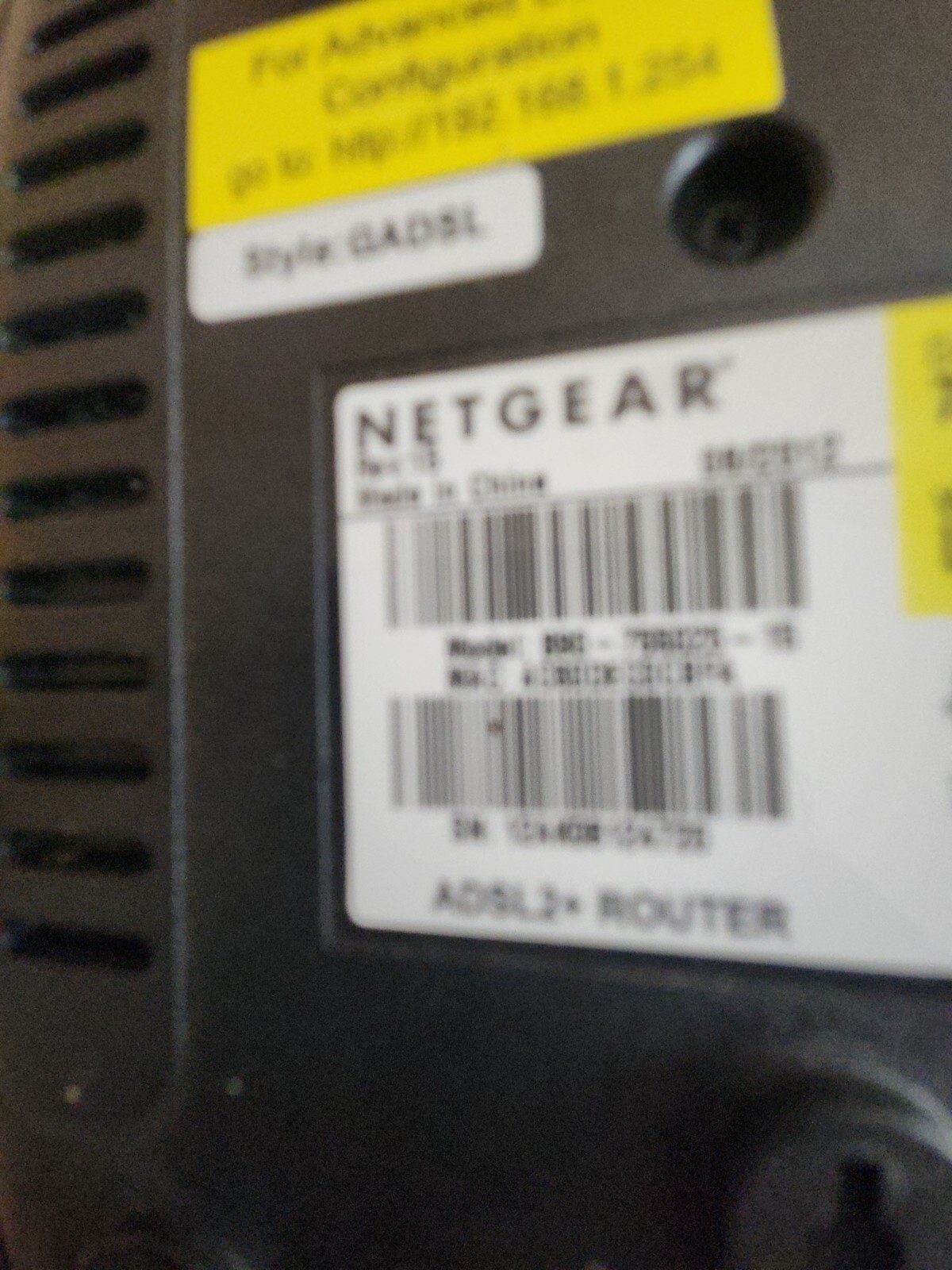 AT&T Netgear 7550 DSL Adsl2 Wireless Modem Router Combo Internet for ...