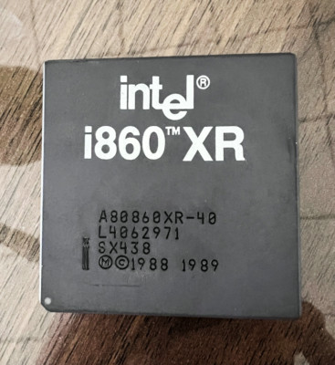 Antique Ceramic Gold Plated CPU Intel i860 XR A80860XR-40 SX438 High ...