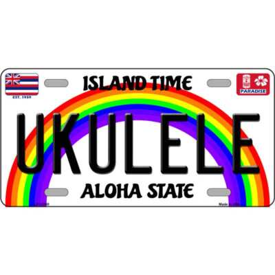 Ukulele Novelty Metal License Plate Tag LP-12550 | eBay