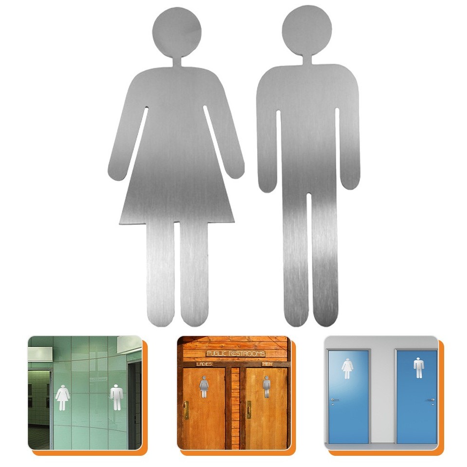 Restroom Signage Guiding Signs Panneau De Toilette Signe Des Toilettes ...
