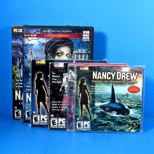 5 Nancy Drew pc games Message, Thornton Hall, Crystal Skull, Carousel ...