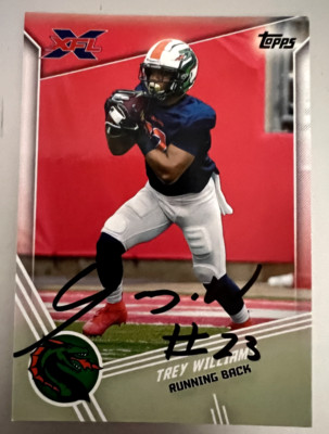 2020 TOPPS XFL BASE FOOTBALL AUTO. TREY WILLIAMS #141 CARD NM-MINT | eBay