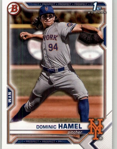 2021 Bowman Draft Dominic Hamel #BD-60 New York Mets | eBay