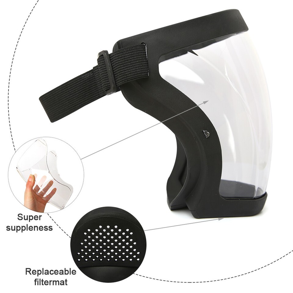 Full Face Super Protective Mask Anti-fog Shield Safety Transparent Head ...