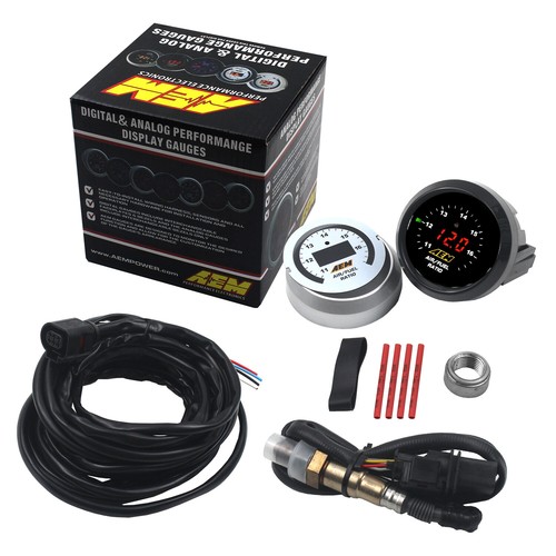 1X AEM Wideband O2 Air Fuel Ratio Kit AFR UEGO Gauge - 30-4110 Premium ...