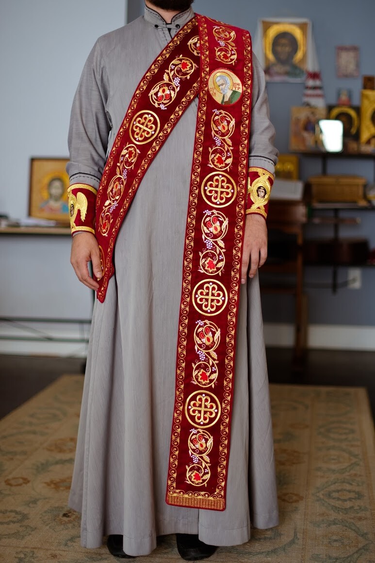 Orthodox protodeacon orarion and cuffs set | eBay