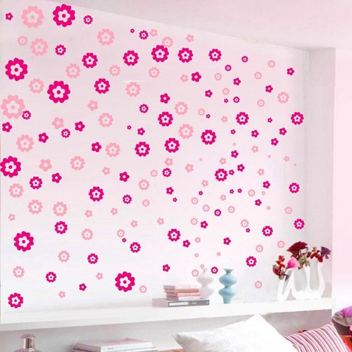 Flowers Girls Room Window Clings Wall Stickers Butterfly Stickers Art ...