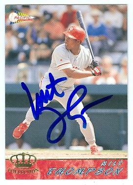 Milt Thompson autographed baseball card Philadelphia Phillies 1994 ...