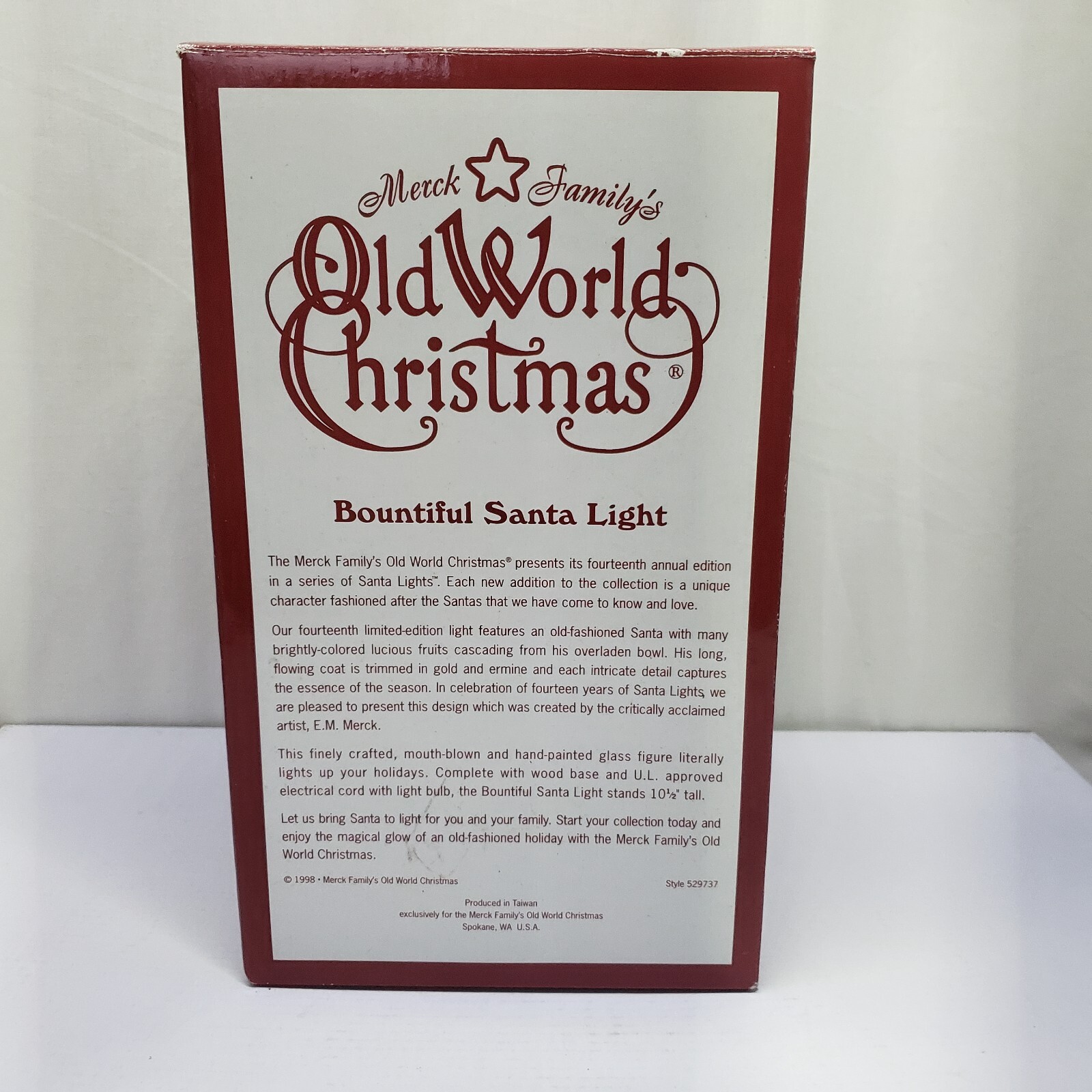 Merck Vintage Old World Christmas 1998 Bountiful Santa Light #529737 | eBay