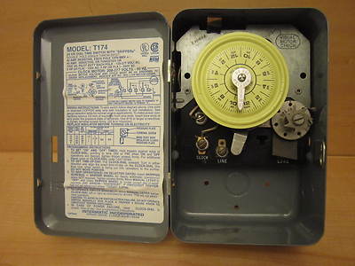 ENTERMATIC INC. PROGRAMMABLE TIMER MODEL T174 24 HOUR DIAL TIME DPST ...
