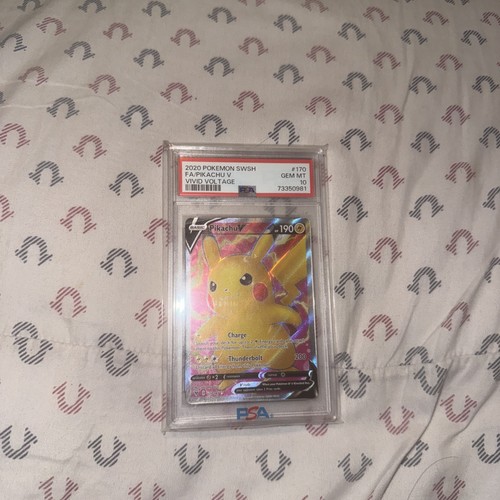 PSA 10 Pikachu V 170/185 Pokemon Vivid Voltage Holo Graded Card | eBay