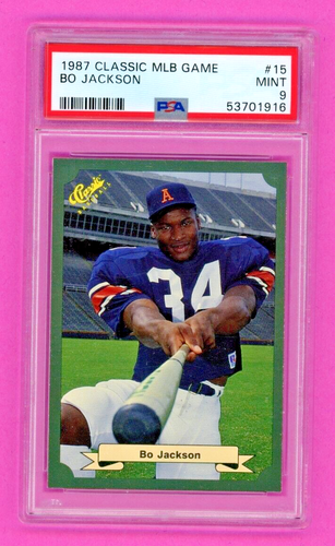 1987 Classic Football Baseball MLB Game #15 BO JACKSON Rookie RC PSA 9 ...