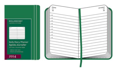 2014 Moleskine Green Pocket Daily Diary 12 Month Hard (Moleskine ...