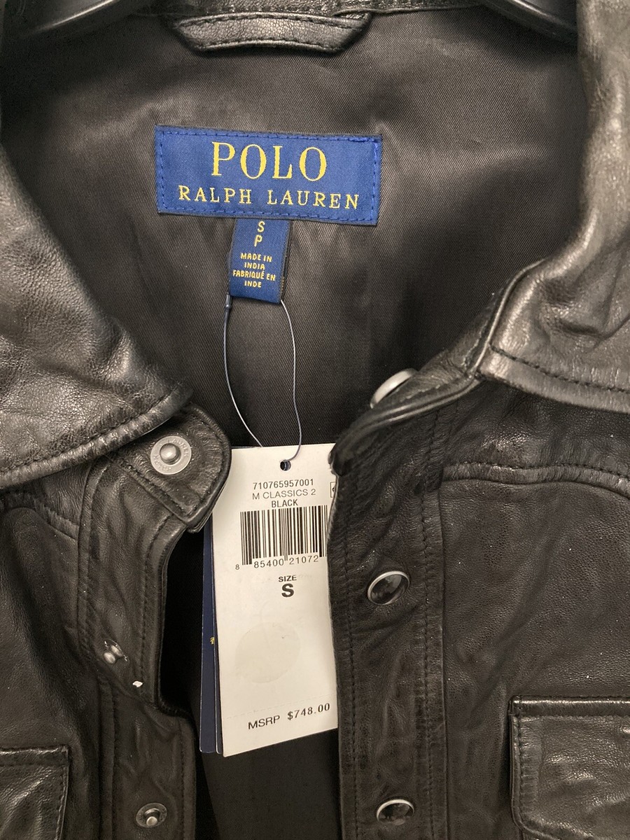 POLO RALPH LAUREN Washed Leather Shirt Jacket. SIZE S. BNWT POLO RALPH LAUREN Washed Leather Shirt Jacket. SIZE S. BNWT
