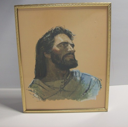 Vintage 1962 THE CHRIST, by M Hook, Jesus Lithograph Print, 8x10 ...
