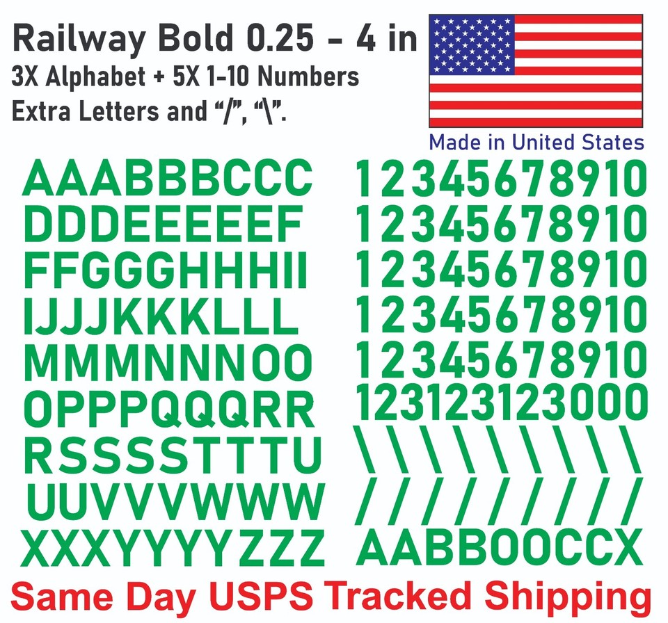 3X Alphabet & 0-10 Vinyl Decal Numbers - Mailbox, Wall, Address, Locker ...