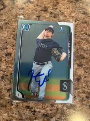 Kyle Wilcox Signed 2015 Bowman Prospects Chrome Auto Seattle Mariners ...