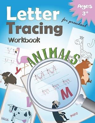 Letter Tracing Workbook Animals for Preschool Handwriting Practi by ...
