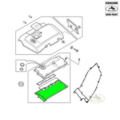 LAND ROVER HEAD CAM COVER GASKET Td5 DISCOVERY 2 II 99-01 ERR7094 OEM ...