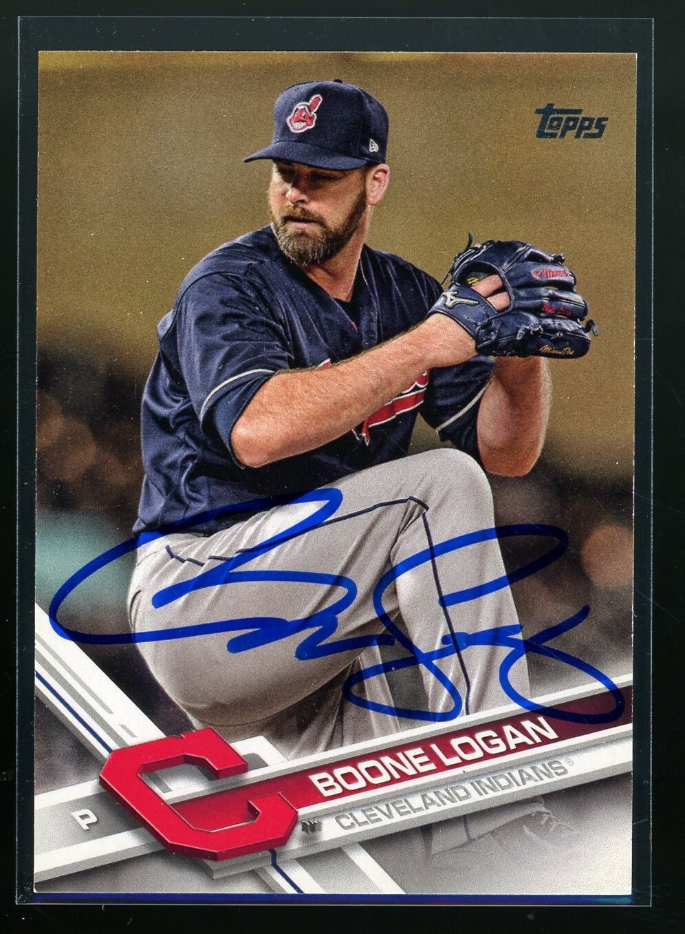 2017 Topps BOONE LOGAN Signed Card autograph auto INDIANS YANKEES ...