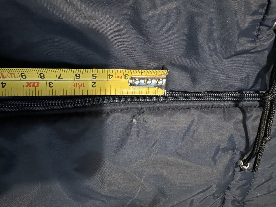 Men's Puffer Jacket XL - Green & Navy Colour Block Warm Winter Coat ...