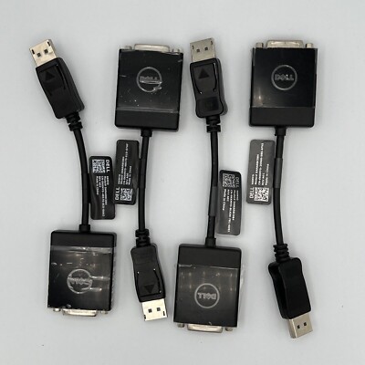 LOT of 4 Dell Display Port to DVI Single Link Adapter KKMYD 064XF6 ...