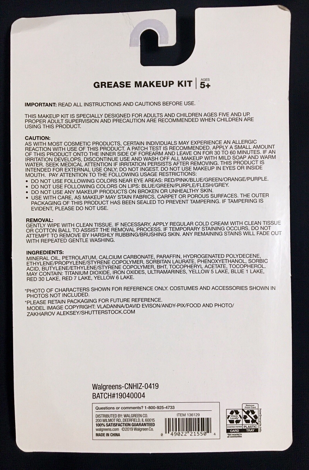 Halloween Grease Makeup Kit Colored Face Paint Set Clown Monster ...