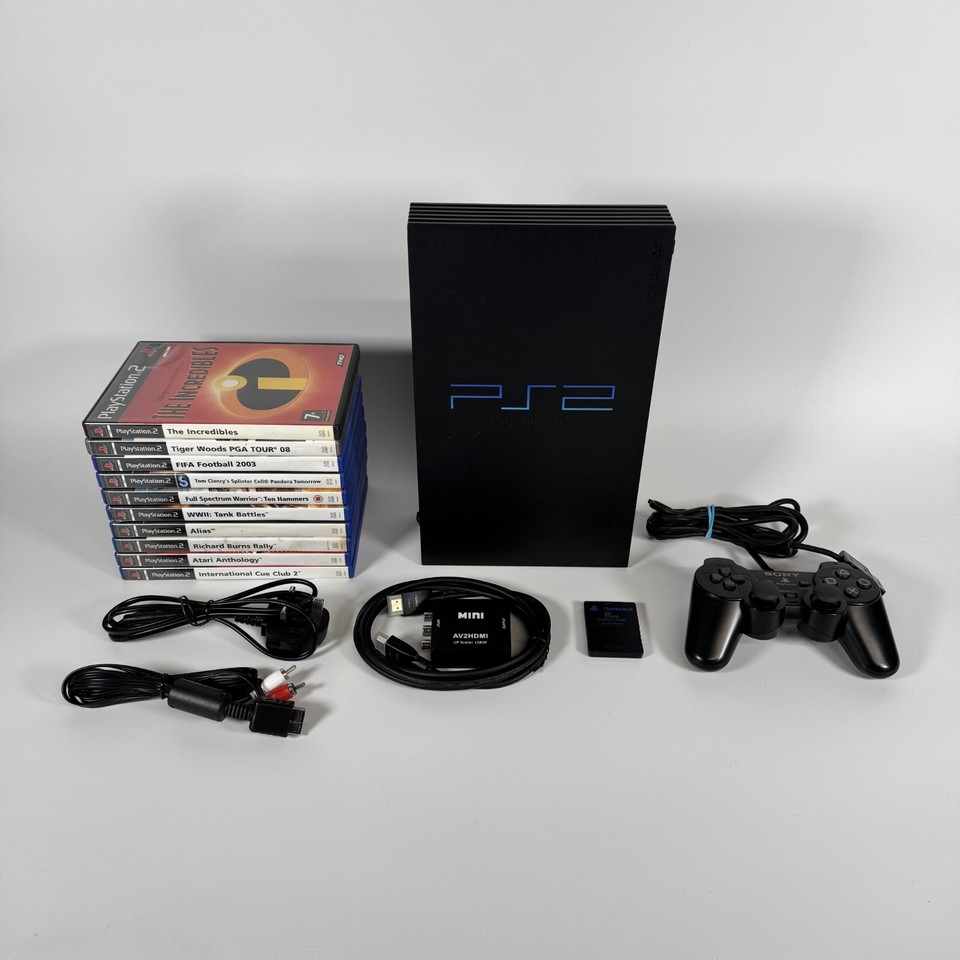 Sony Playstation 2 PS2 Console Bundle with HDMI Adapter - Choose Your ...