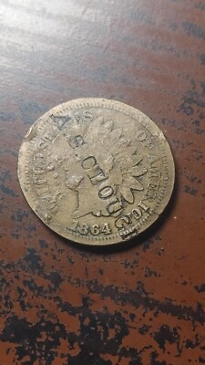 1864 Counterstamp Copper Nickel Indian Head Cent A S Clough S559 | eBay