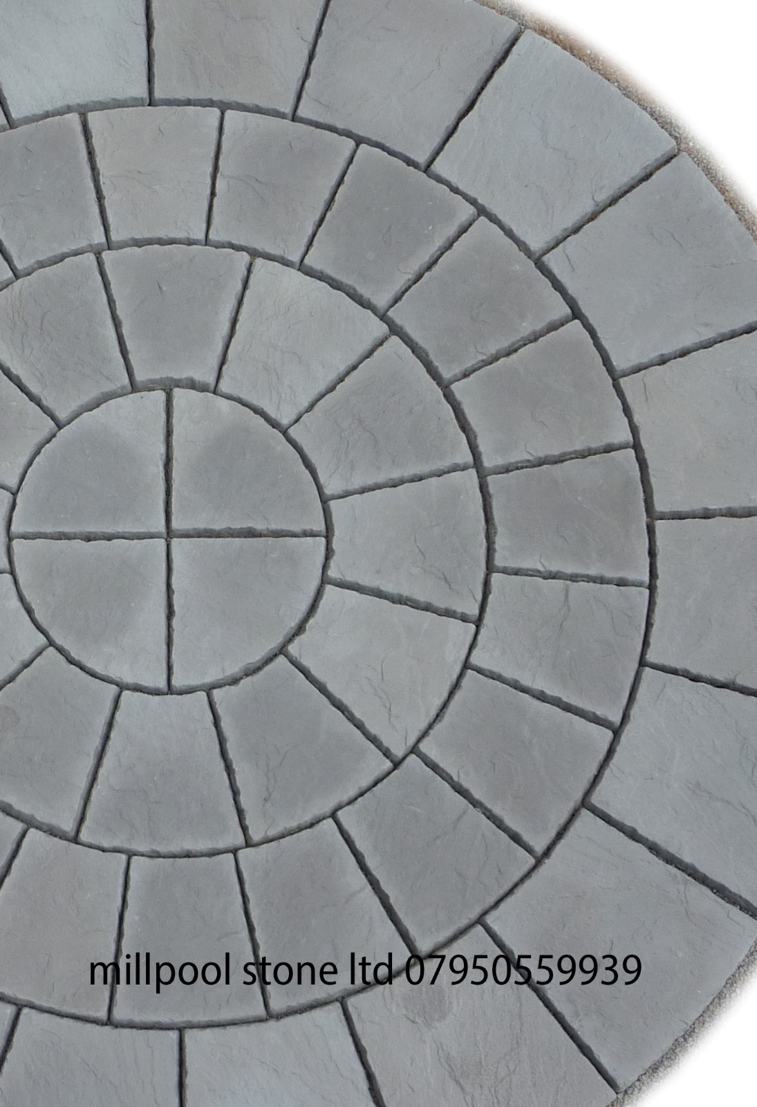 2.56M CHARCOAL GREY ROTUNDA CIRCLE PAVING PATI0 SLAB (DELIVERY ...