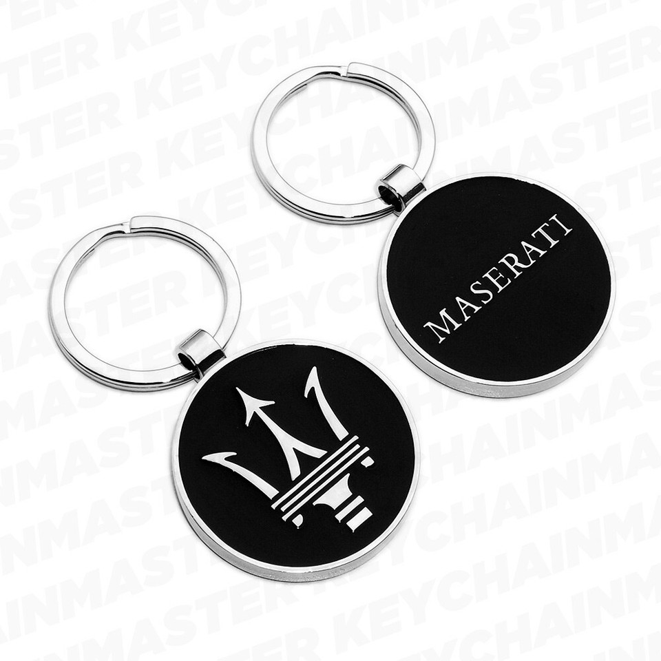 Maserati Luxury Alloy 3D Logo Key Fob Keychain Ring Decorate Gift Home ...
