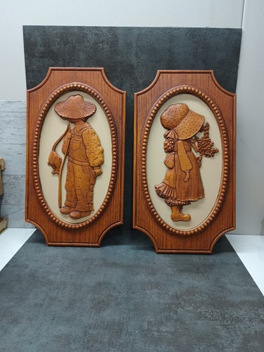 Vintage 1976 Hollie Hobbie Robbie Hobbie Faux Wood Wall Decor American ...