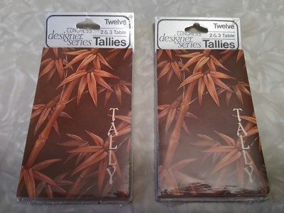 Vintage Congress Brand Tallies. Two Packs Of 12 Tally Bridge Cards ...