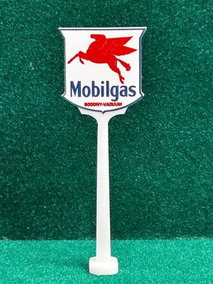 HO 1:87 Scale Mobil Shield Vintage Gas Station Sign Advertisement Laser ...