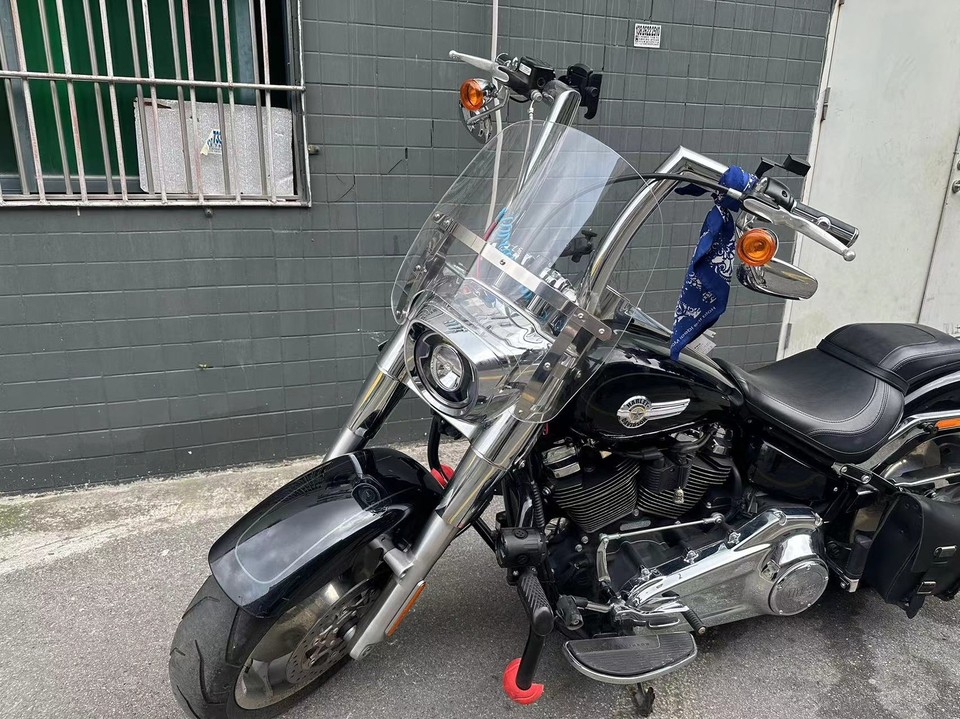 Windshield Deflector Windscreen For Harley-Davidson Fat Boy FLFB FLFBS ...