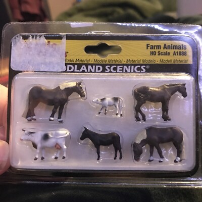 HO Scale Model Railroad Trains Layout Woodland Scenics Farm Animal ...