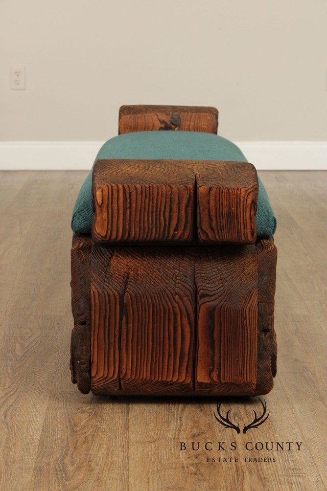 Witco Mid-Century Carved Pine Tiki Bench | eBay