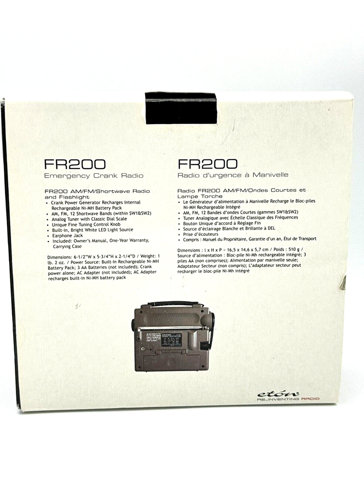 Grundig FR-200 Emergency AM/FM SW Radio Band Light Crank Battery Case ...