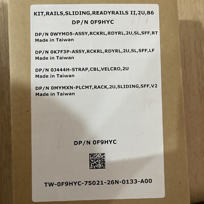 DELL Kit,Rails, Sliding, Readyrails II, 2U, B6. DP/N 0F9HYC | eBay