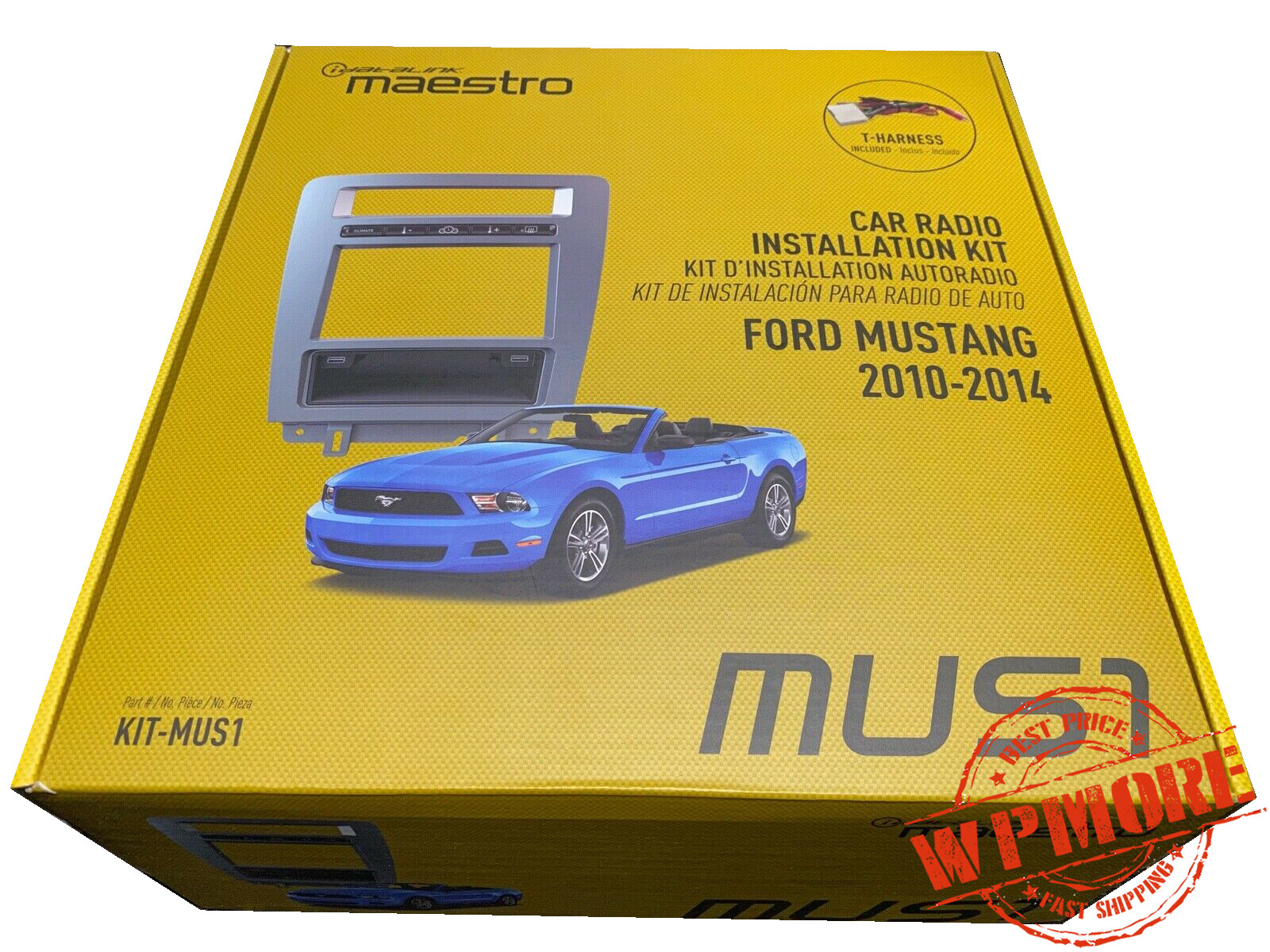 iDatalink Maestro Dash KIT MUS1 for Ford Mustang with Basic Radio 2010 ...