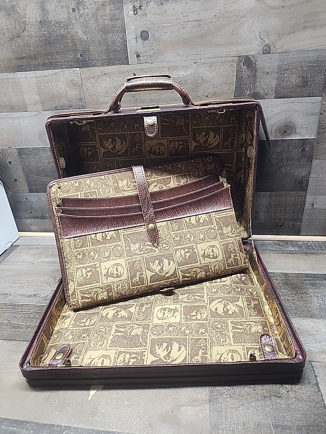 Vintage Hartmann Luggage Briefcase Dark Brown belting… - Gem