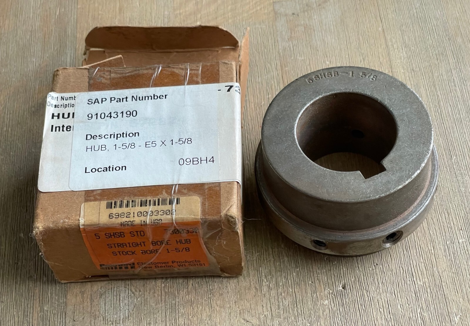 REXNORD 5 SHSB 1-5/8 STRAIGHT BORE HUB STOCK BORE 7300330 NEW | eBay
