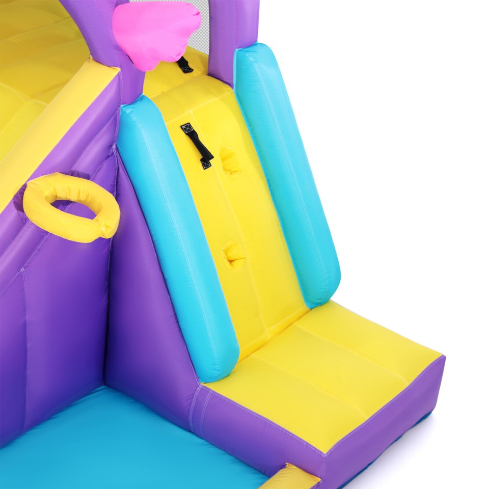 Kids Inflatable Water Double Slides Park Splash Pool w/ Water Gun ...