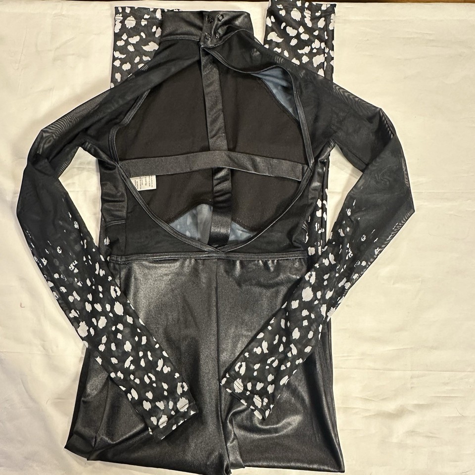 Weissman Elite Animal Contemporary Lustre Black Unitard Dance Costume ...