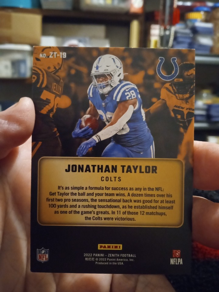 Jonathan Taylor 2022 Zenith Z-Team #ZT-19 Indianapolis Colts | eBay