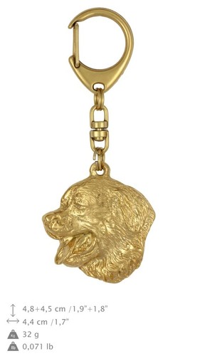 Bernese Mountain Dog 2 - Gold-plated Keychain with a Dog Art Dog | eBay