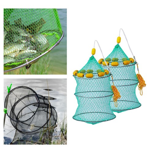 Fishing Net Portable Fish Bucket Foldable Fishing Keep Net Fishing ...