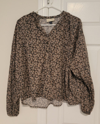 Universal Thread Goods Co. WOMENS TOP, SIZE M, FLORAL PATTERN, L@@K! | eBay