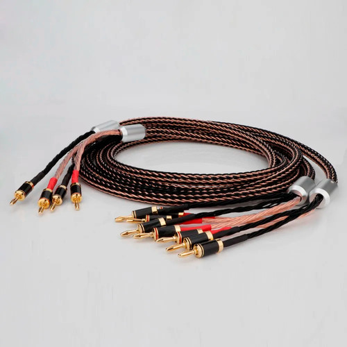 Pair Bi-wire Audio Speaker Cable 24 Strands 7N OCC Loudspeaker Wire ...